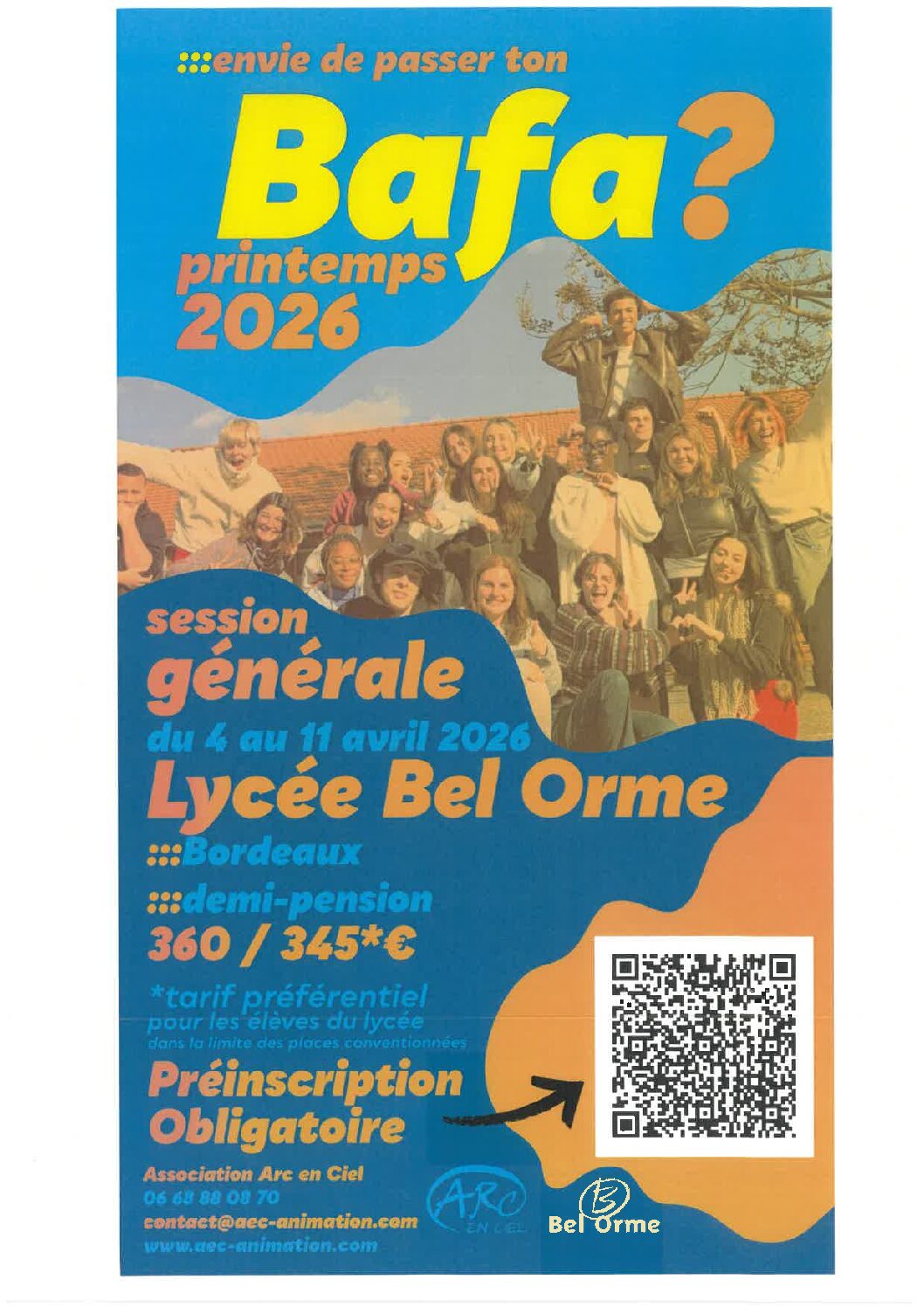 Inscription BAFA 2026 | Lycée Bel Orme